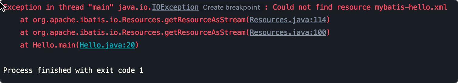 Mybatis运行时找不到主配置文件 Could Not Find Resource 主配置文件xmljava Csdn问答